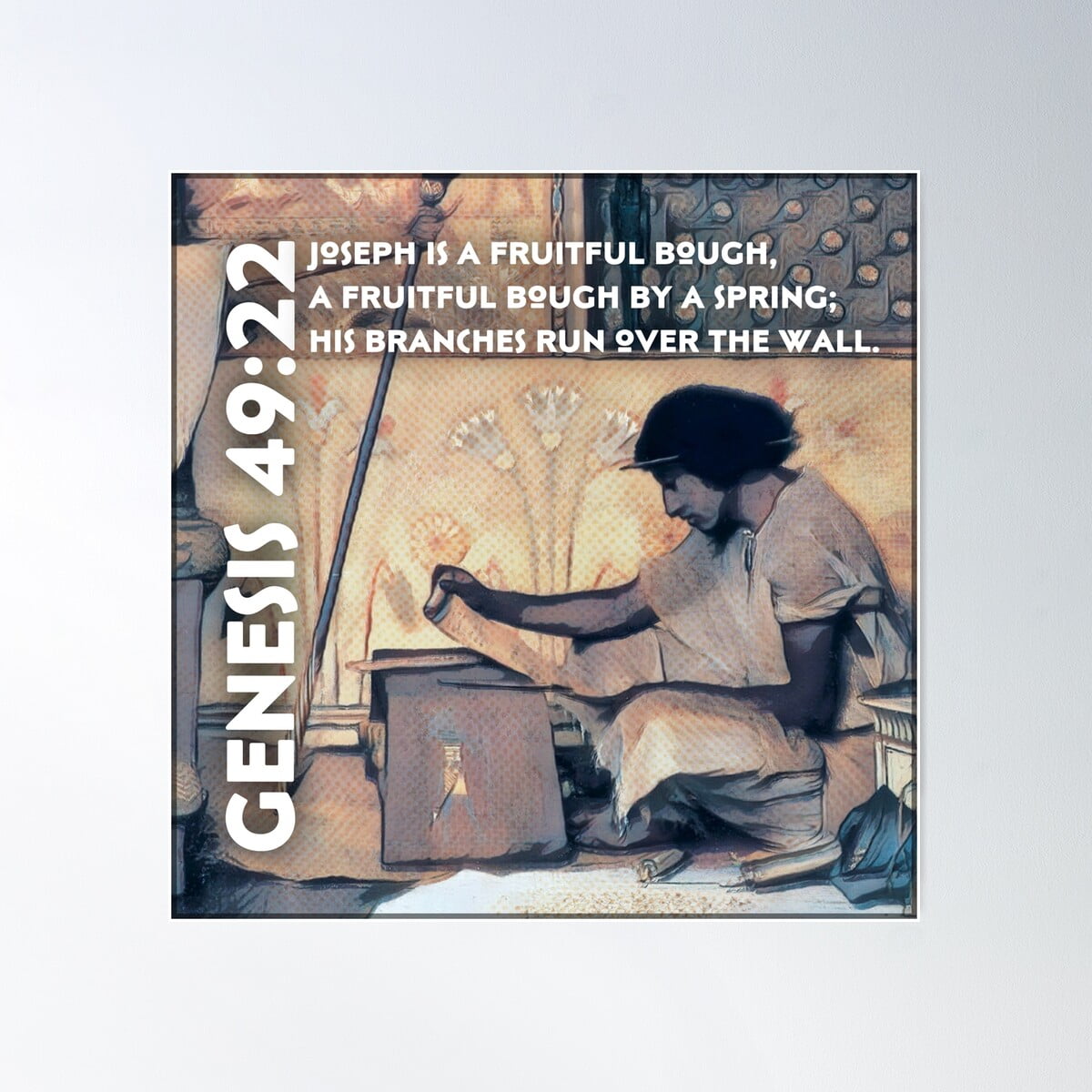 Genesis 49:22 Poster Wall Art, Modern Wall Decor For Living Room ...