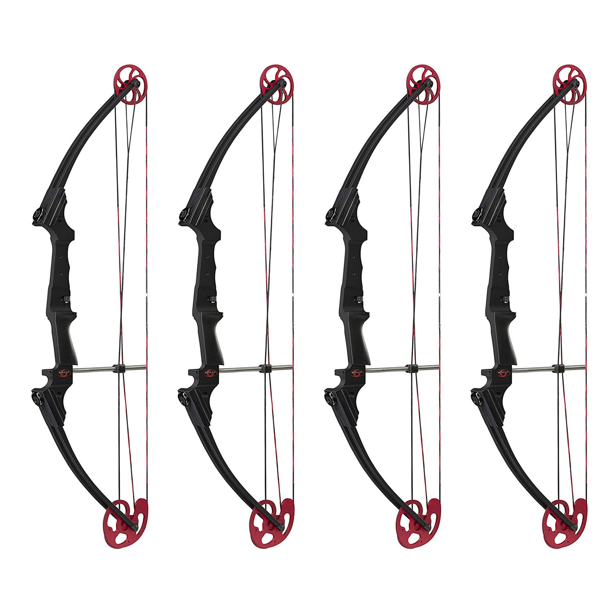 Genesis Archery Compound Bow w/Adjustable Sizing, Left-Handed (4 Pack ...