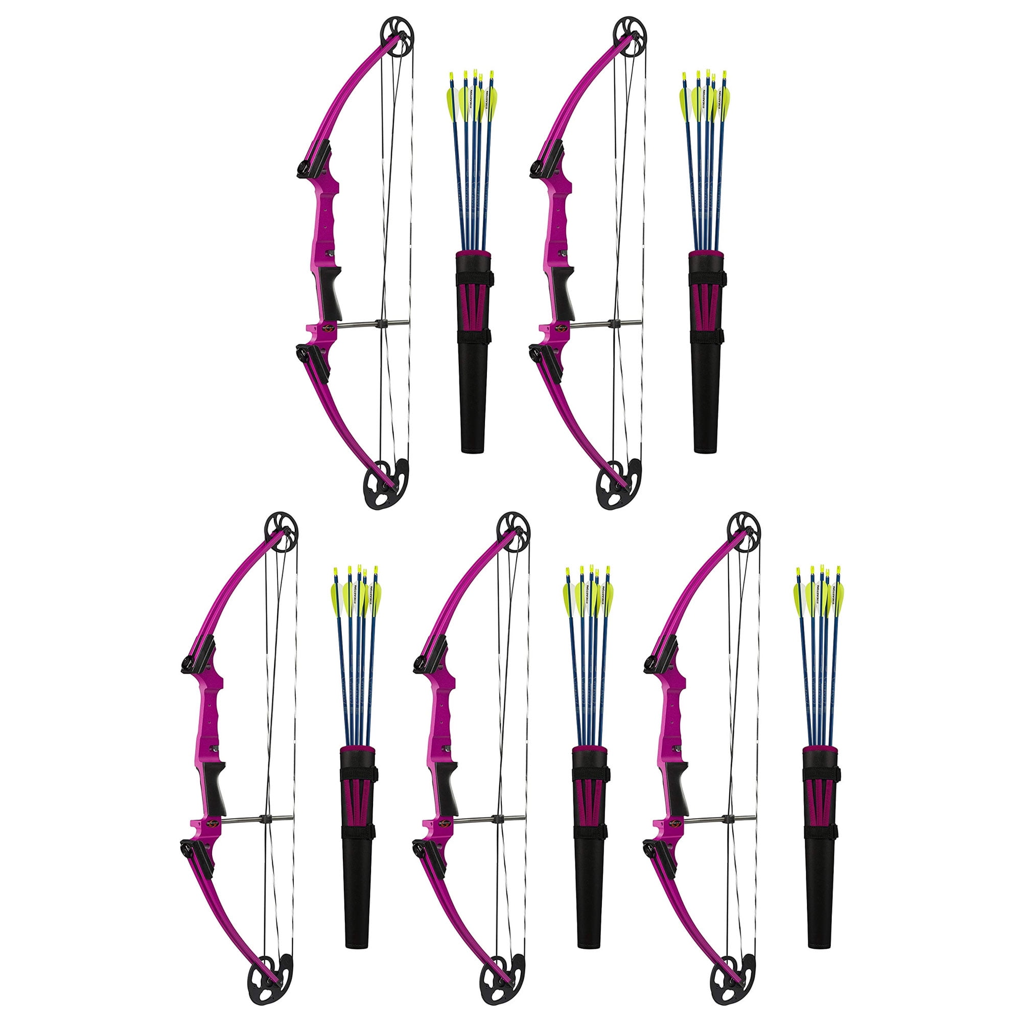 Genesis Archery Left-Handed Compound Bow Archery Kit, Purple (5 Pack ...