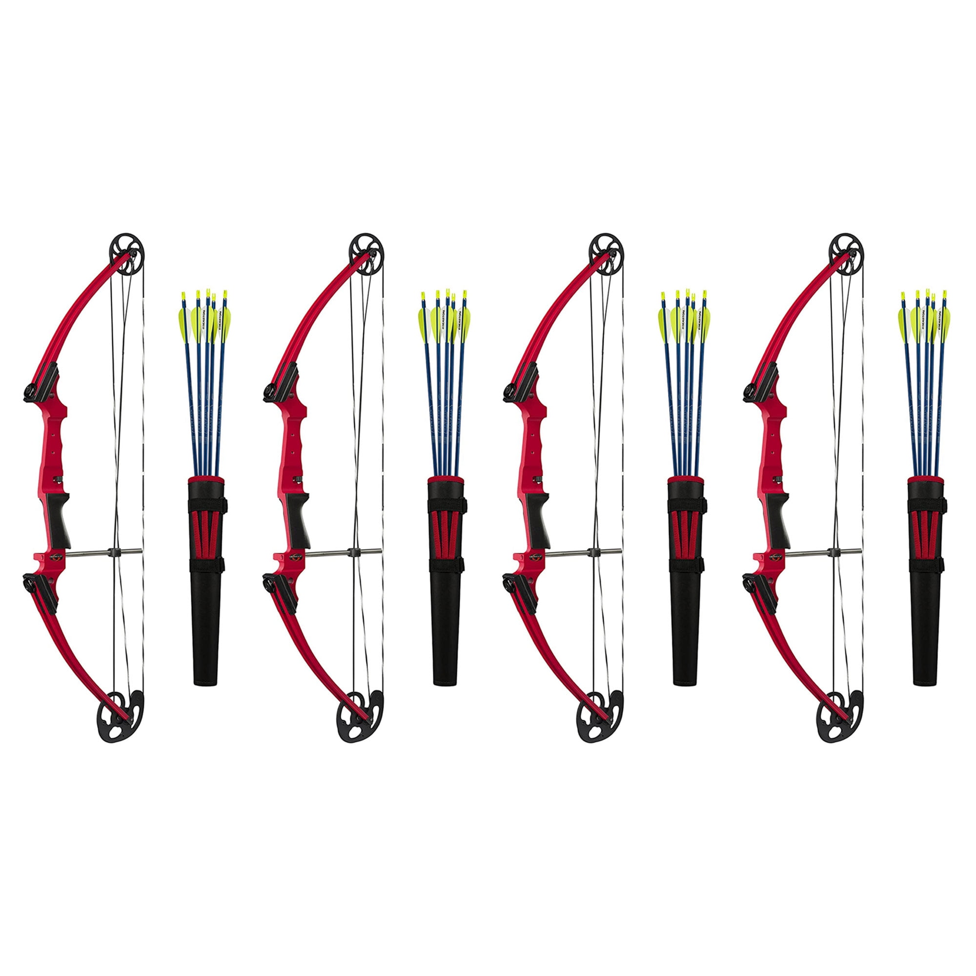 Genesis Archery Left-Handed Compound Bow Archery Kit, Red (4 Pack ...