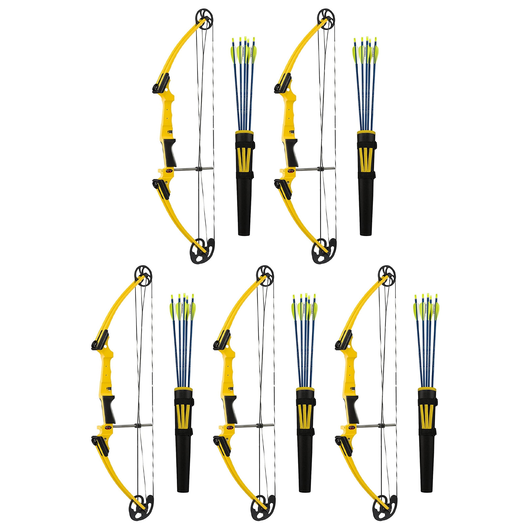 Genesis Archery Left-Handed Compound Bow Archery Kit, Yellow (5 Pack ...