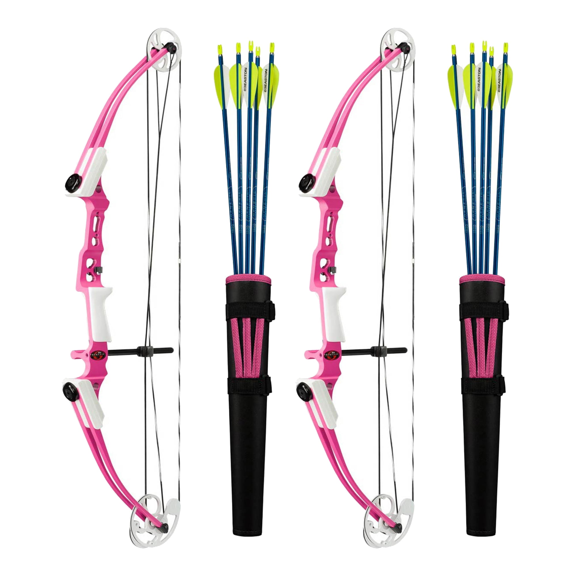 Genesis Archery Mini Compound Bow Archery Right Hand Set, Pink (2 Pack ...