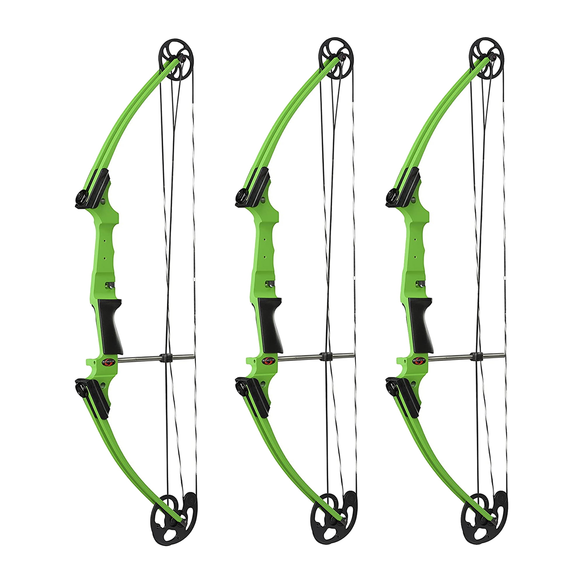 Genesis Archery Original Adjustable Right Handed Bow, Green (3 Pack ...