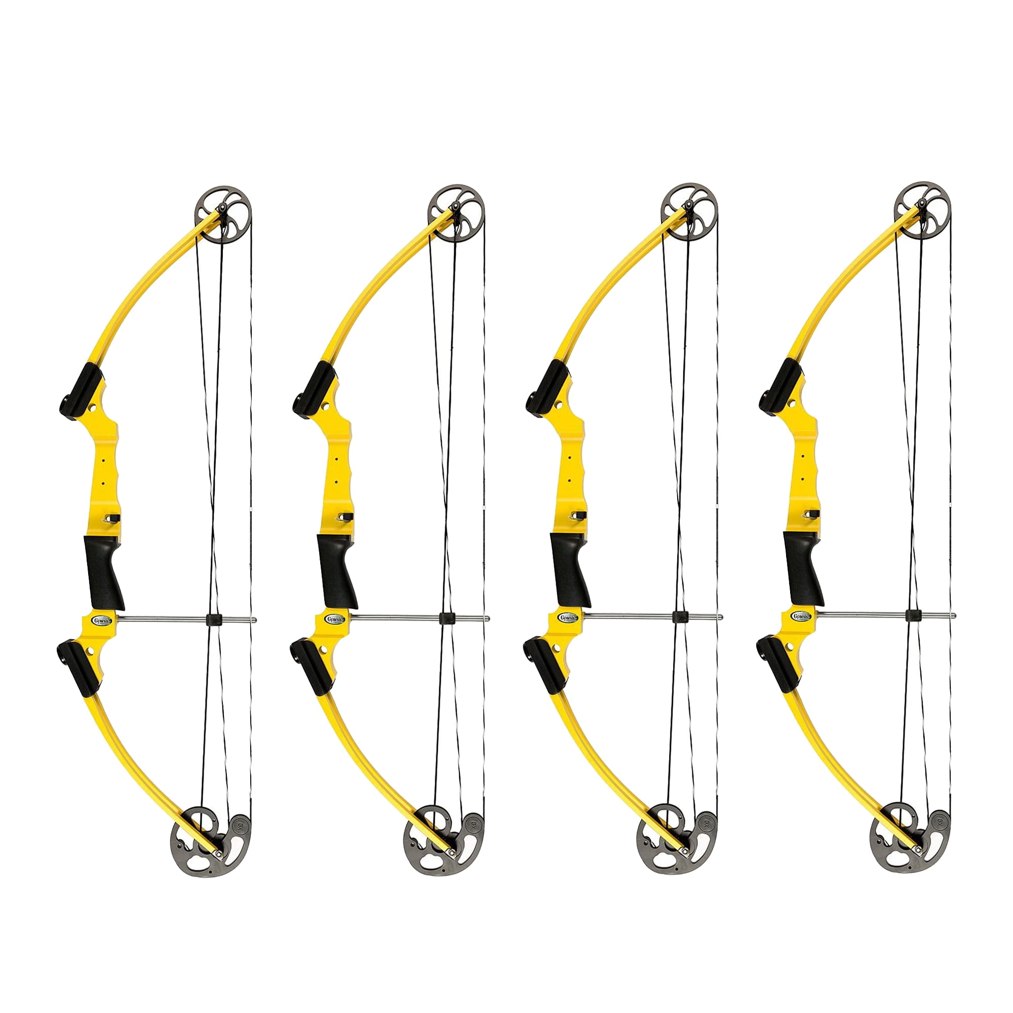 Genesis Archery Original Adjustable Right Handed Bow, Yellow (4 Pack ...