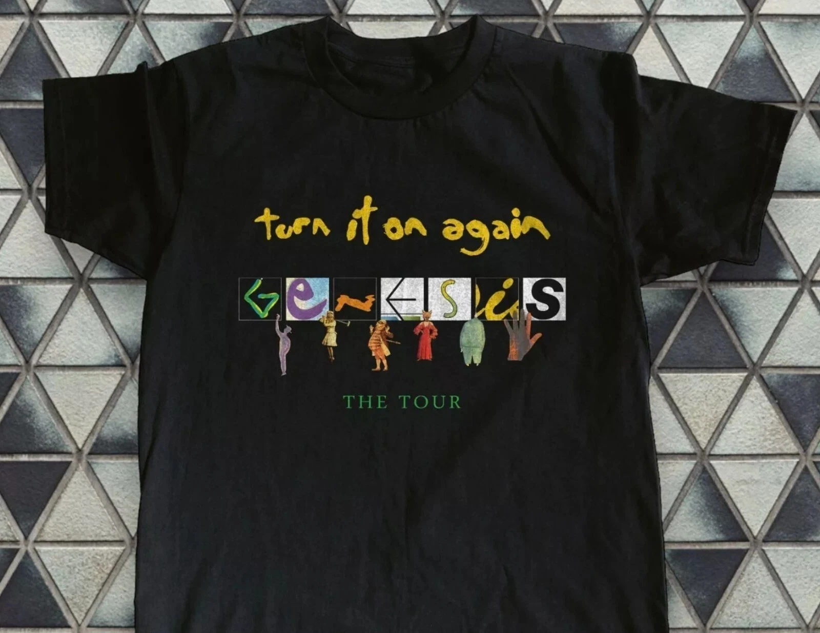 Genesis Band Logo Black Short Sleeve Cotton T-Shirt - Walmart.com