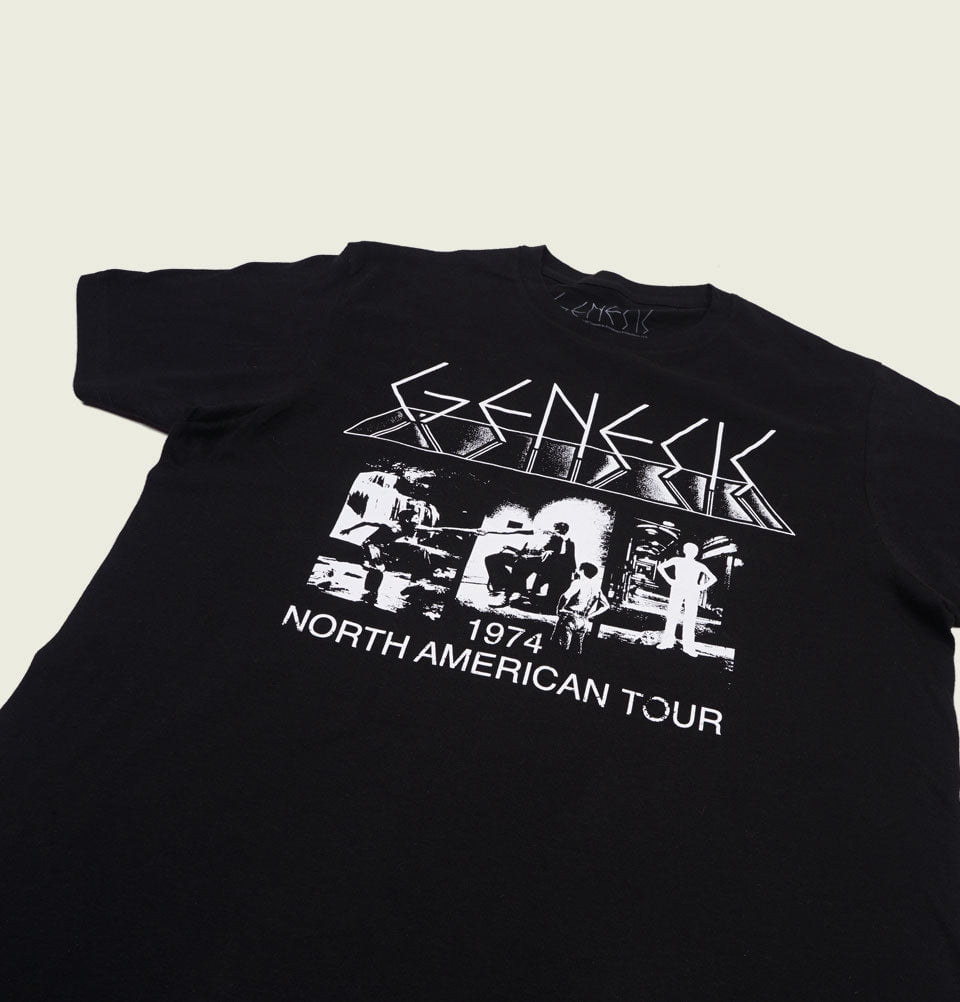 Genesis Band Tour 1974 Graphic T-Shirt Shirt, Size L, Tee Royal Blue ...