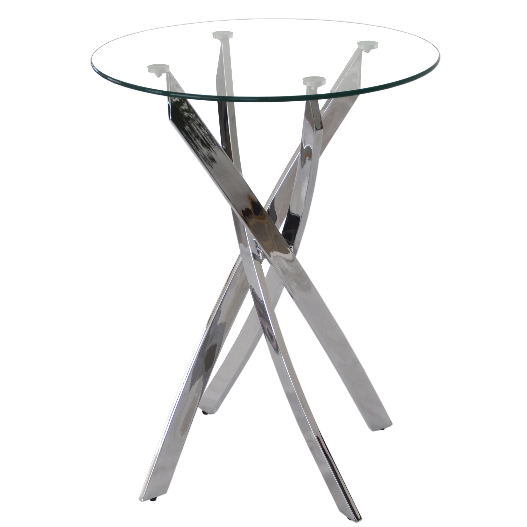 Genesis Bar Table - Modern-style Tempered Glass Table with Stylish ...