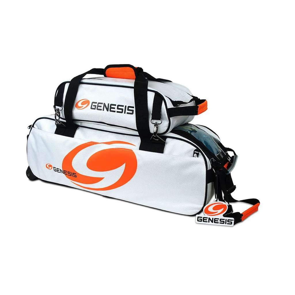 Genesis Carbon Triple Roller Bowling Bag - Black/Red - Walmart.com
