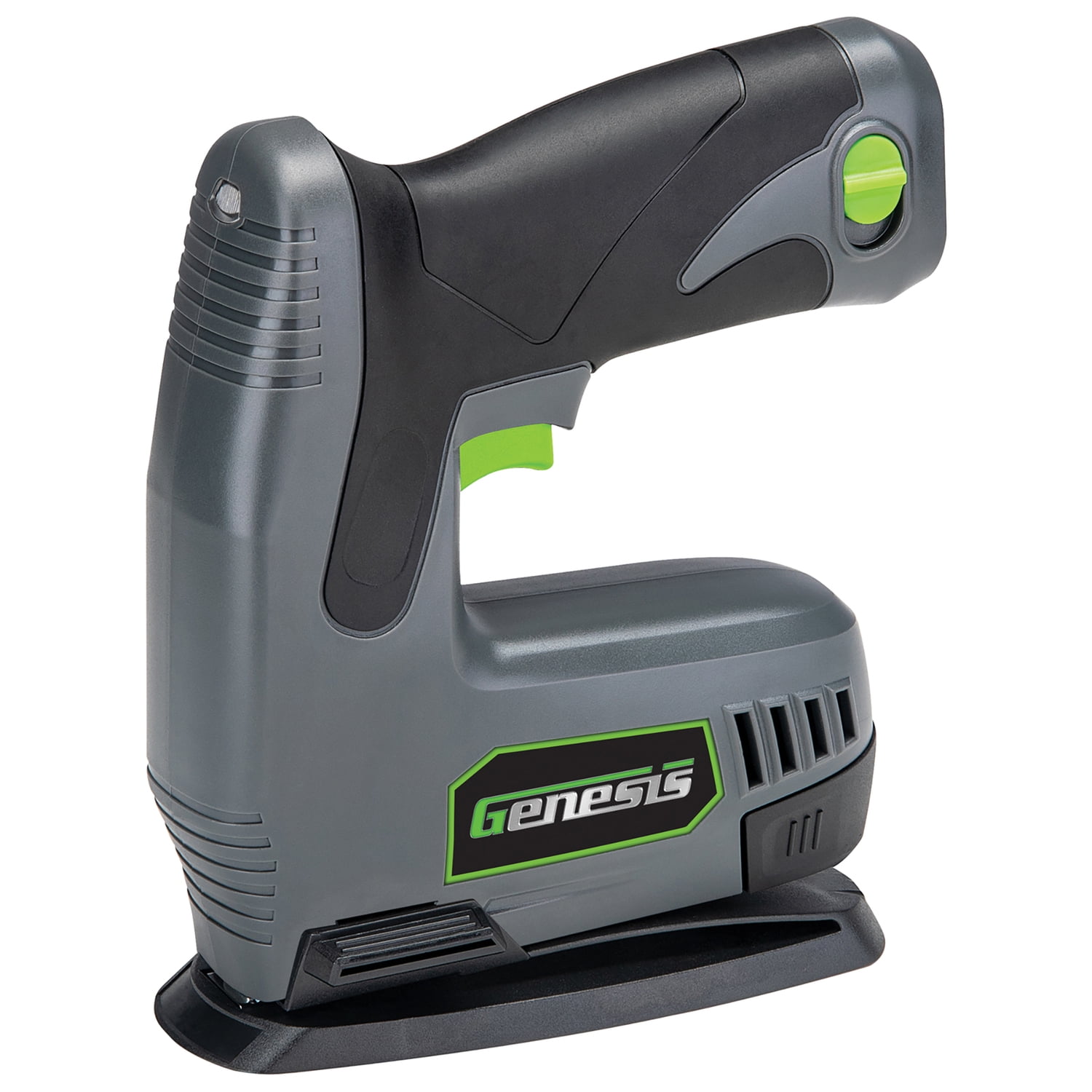 Genesis Cordless Electric Staple Gun with Battery, Charger, 500 Staples and 500 (3/8 in.) Nails ...