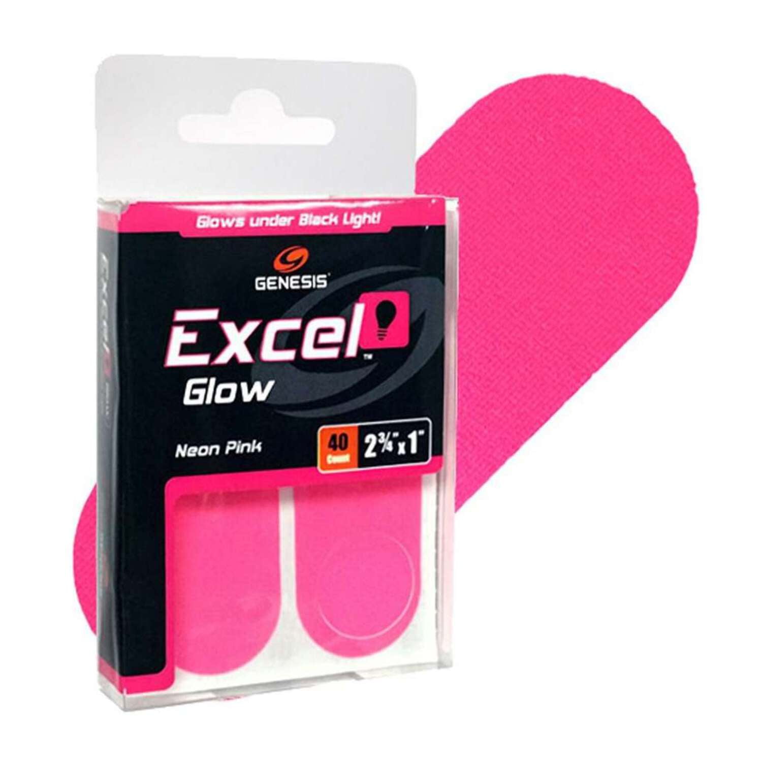 Genesis Excel Glow Performance Tape Neon Pink - 40 Pieces - Walmart.com