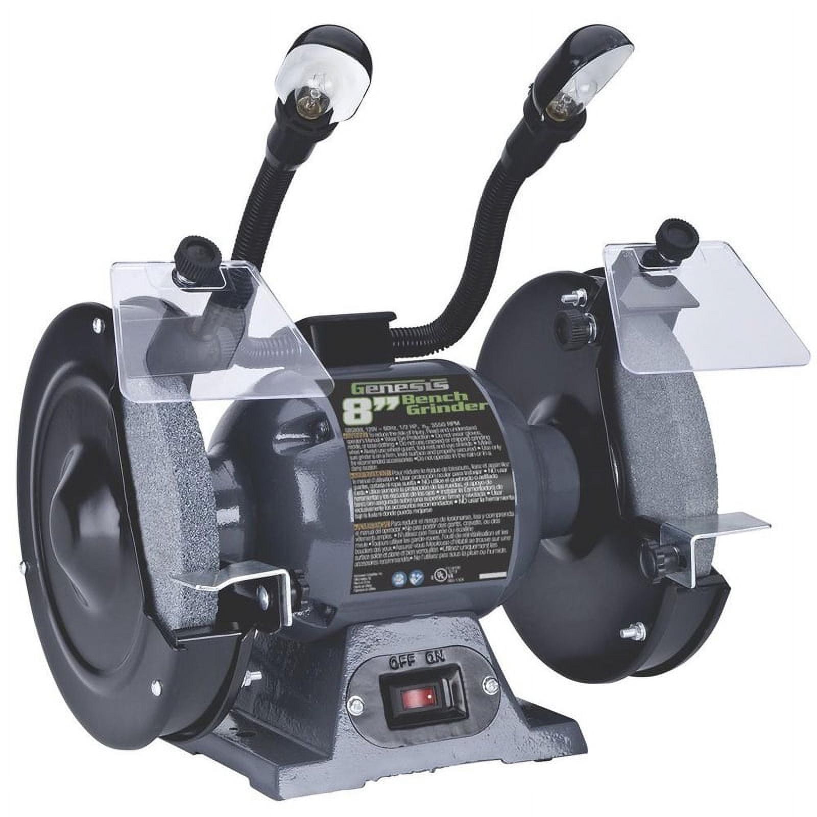 Genesis GBG800L Bench Grinder with Dual Light, 8-Inch - Walmart.com