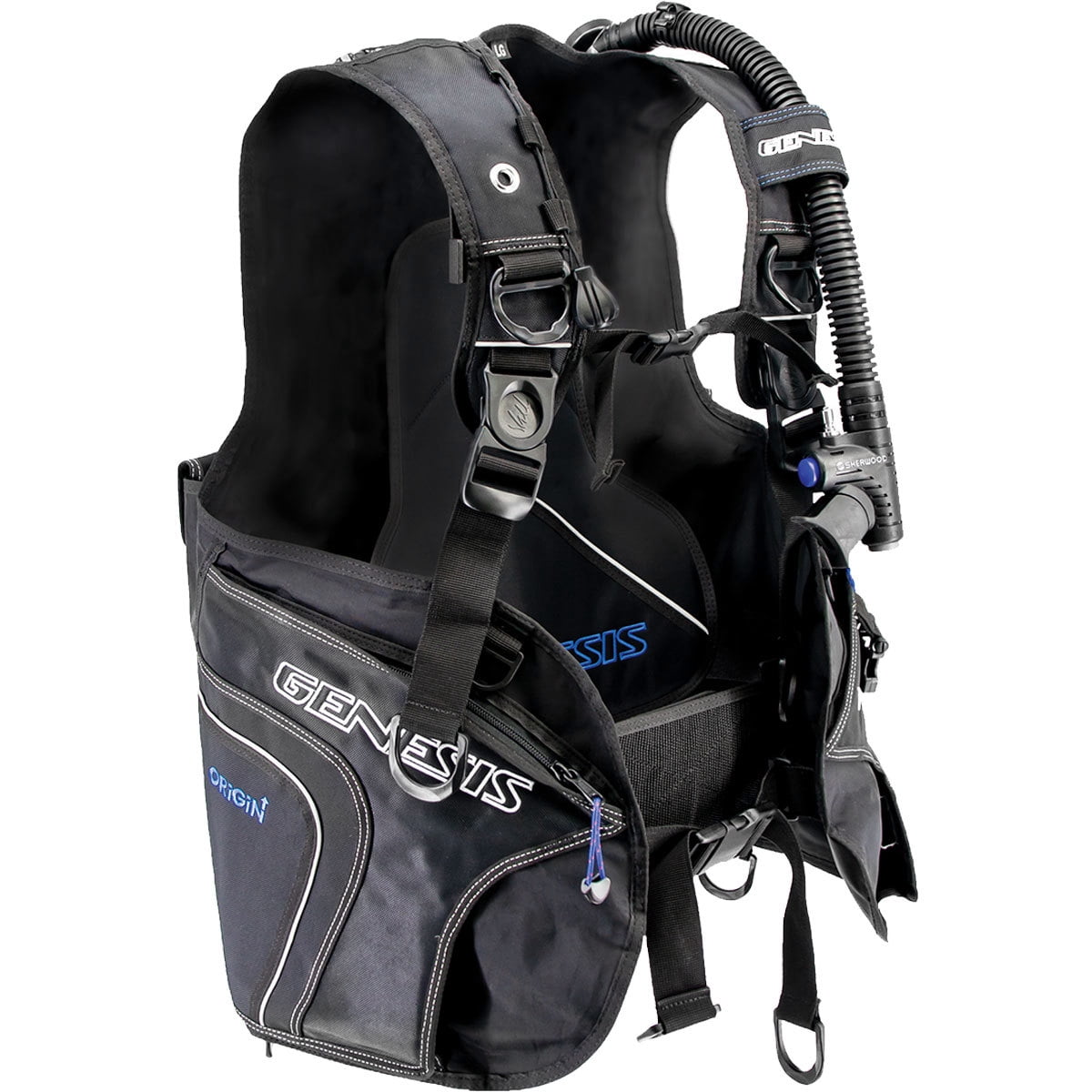 Genesis Scuba Origin BC/BCD Scuba Diving Buoyancy Compensator - Walmart.com