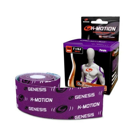 Genesis K-Motion Tape with Copper Infuzion- Purple UNCUT Roll - Walmart.com