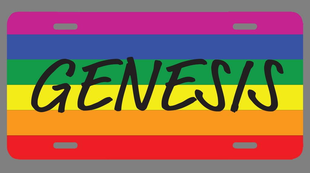 Genesis Name Pride Flag Style License Plate Tag Vanity Novelty Metal ...