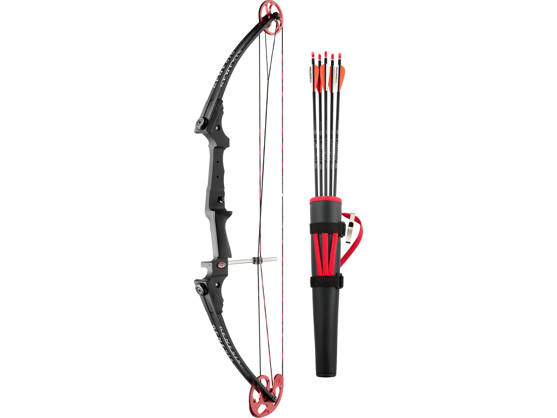 Genesis Original Left-Handed Black Compound Bow Kit: Youth-Adult ...