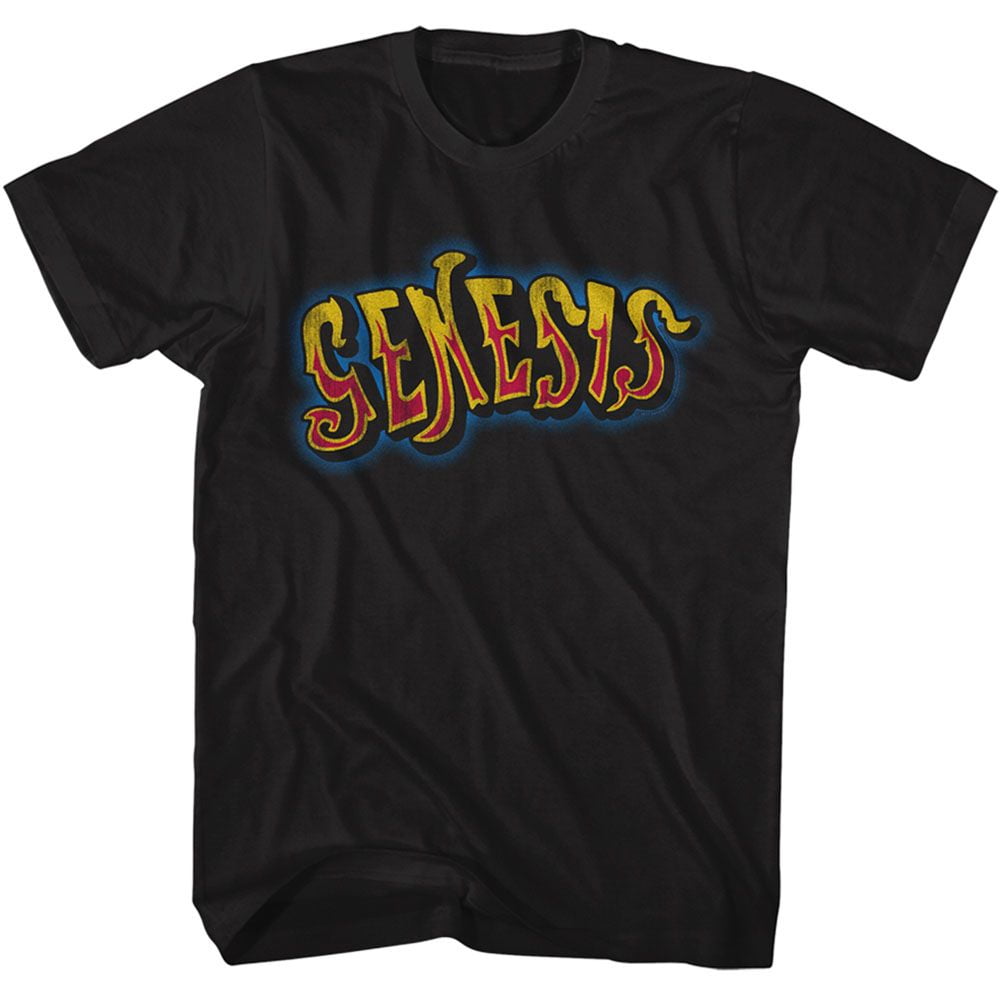 Genesis Retro Color Logo Black Adult T-Shirt 4Xt - Walmart.com