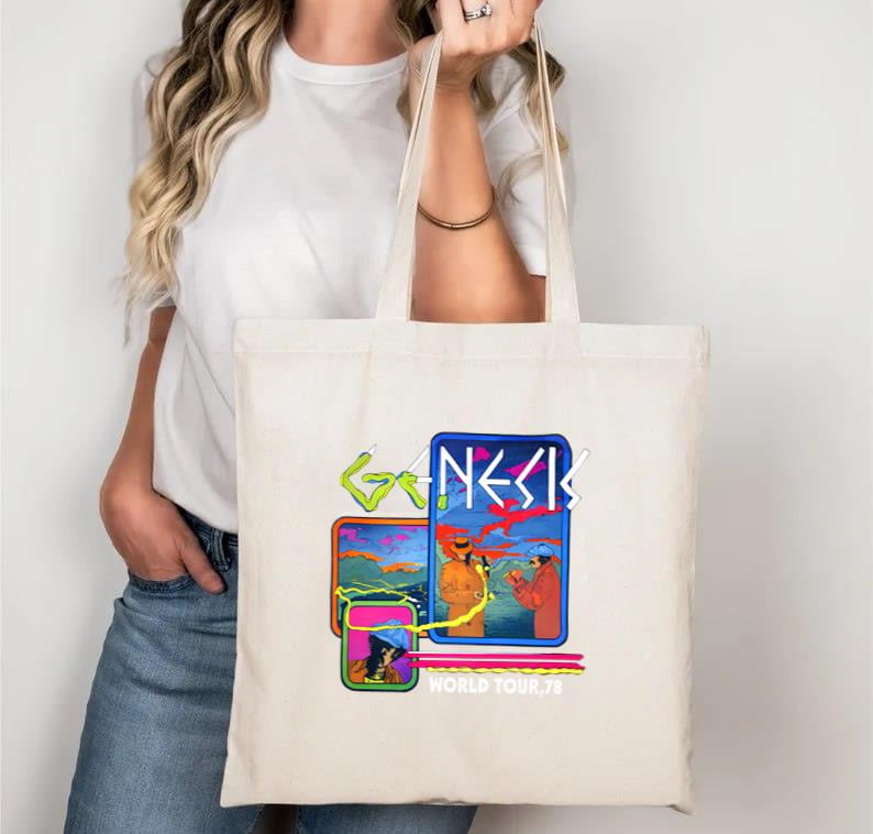 Genesis World Tour 1987 And Then There Were Three 80s TOTE BAGS Rock ...