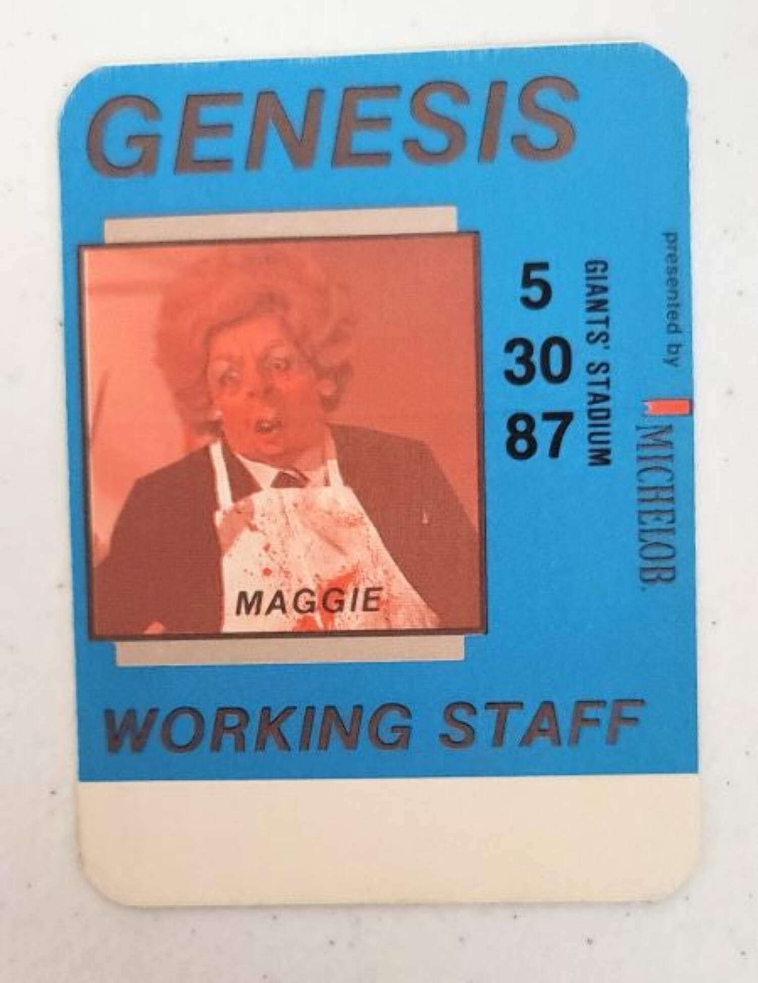 Genesis at Giant's Stadium Concert 1987 Backstage Pass OTTO - Walmart.com