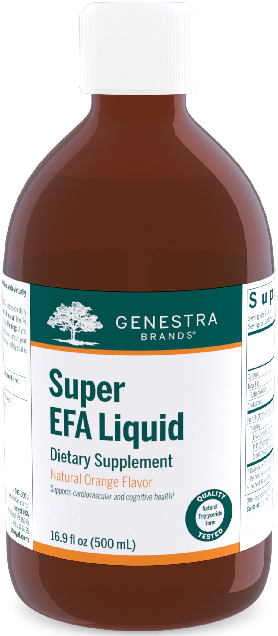 Genestra Super EFA Liquid | Cardiovascular & Brain Health | 16.9 Fl Oz ...