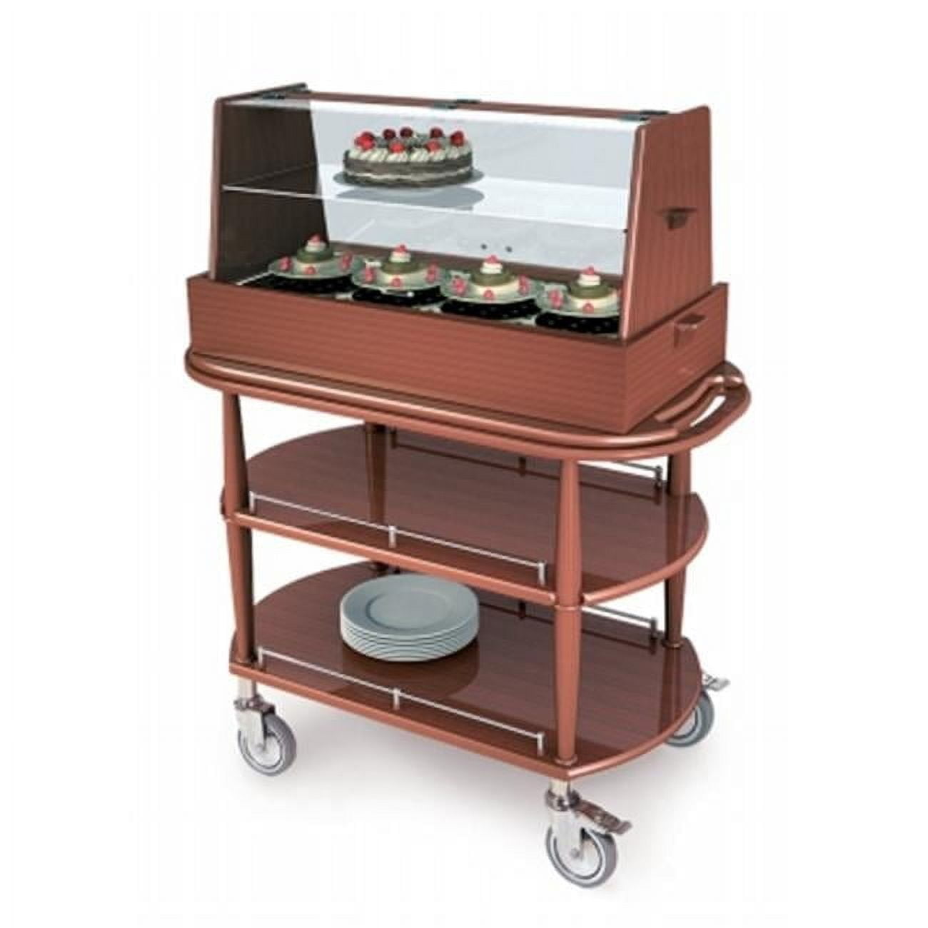 Geneva Signature Pastry Cart with Dome Display - Spice - Walmart.com