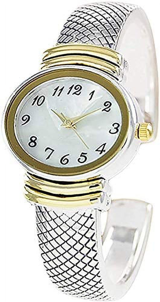 Bulova Women's Two Tone Crystal Turn Style Watch 98L245 - Walmart.com