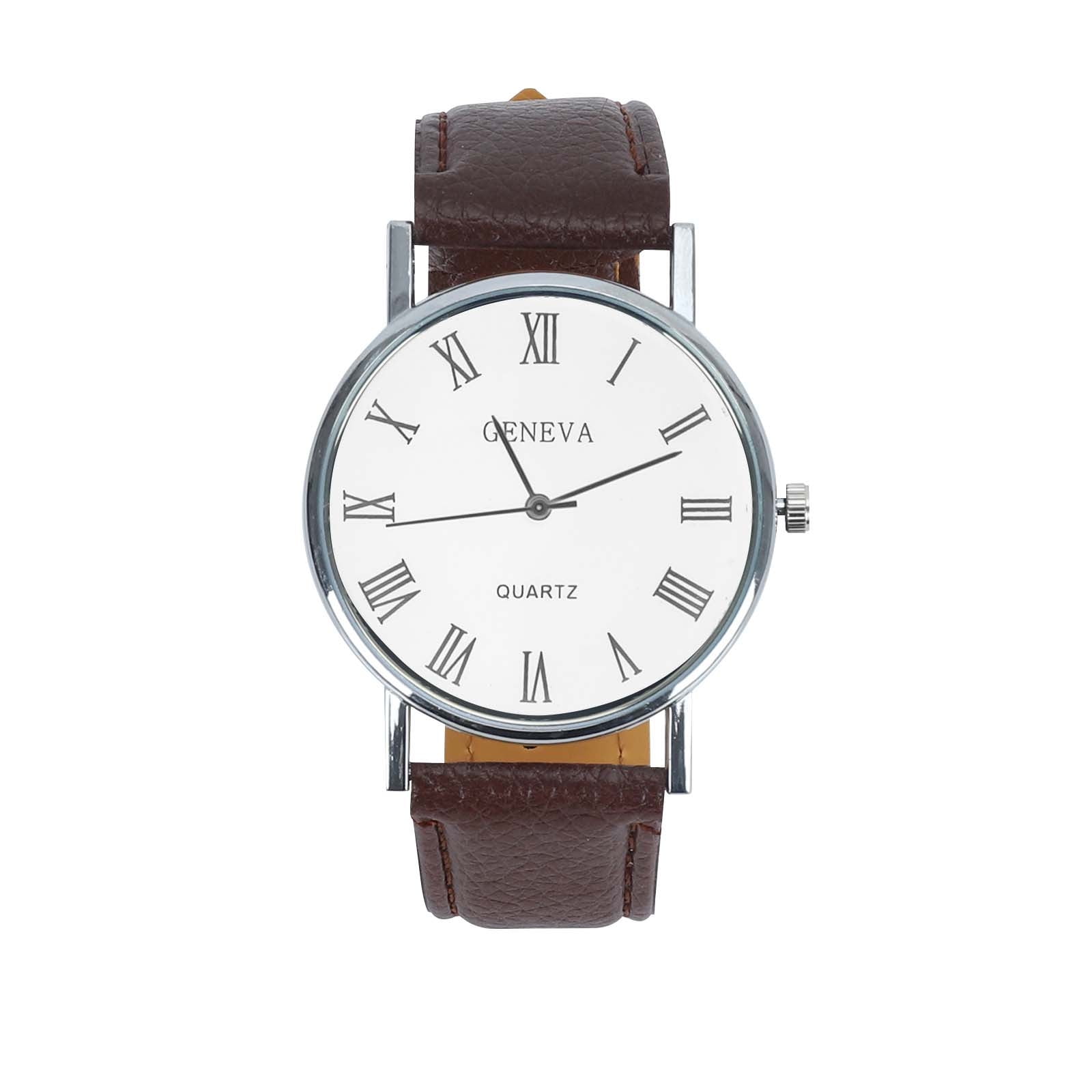 Genevas Watch Men's Roman Wrist Stopwatch Men Fashion 110 Belt Men's Ae ...