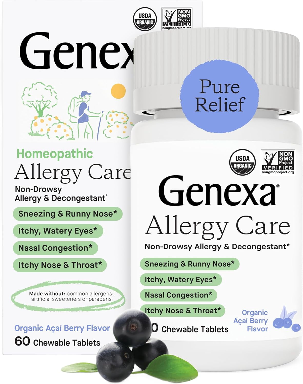 Genexa Allergy Care for Adults | Non-Drowsy, Allergy & Decongestant ...