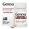Genexa Clean Acetaminophen Extra Strength Pain Relief, Dye Free, 500mg ...