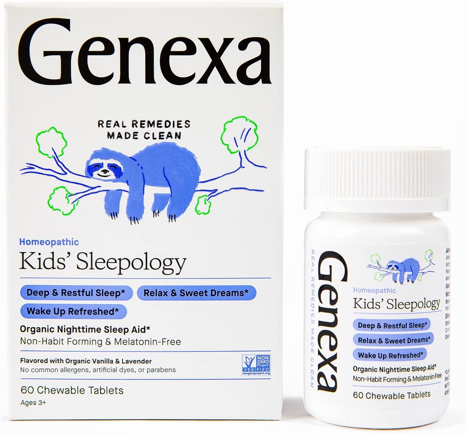 Genexa Kid's Sleepology | Melatonin Free Childrens Sleep Aid |Soothing ...