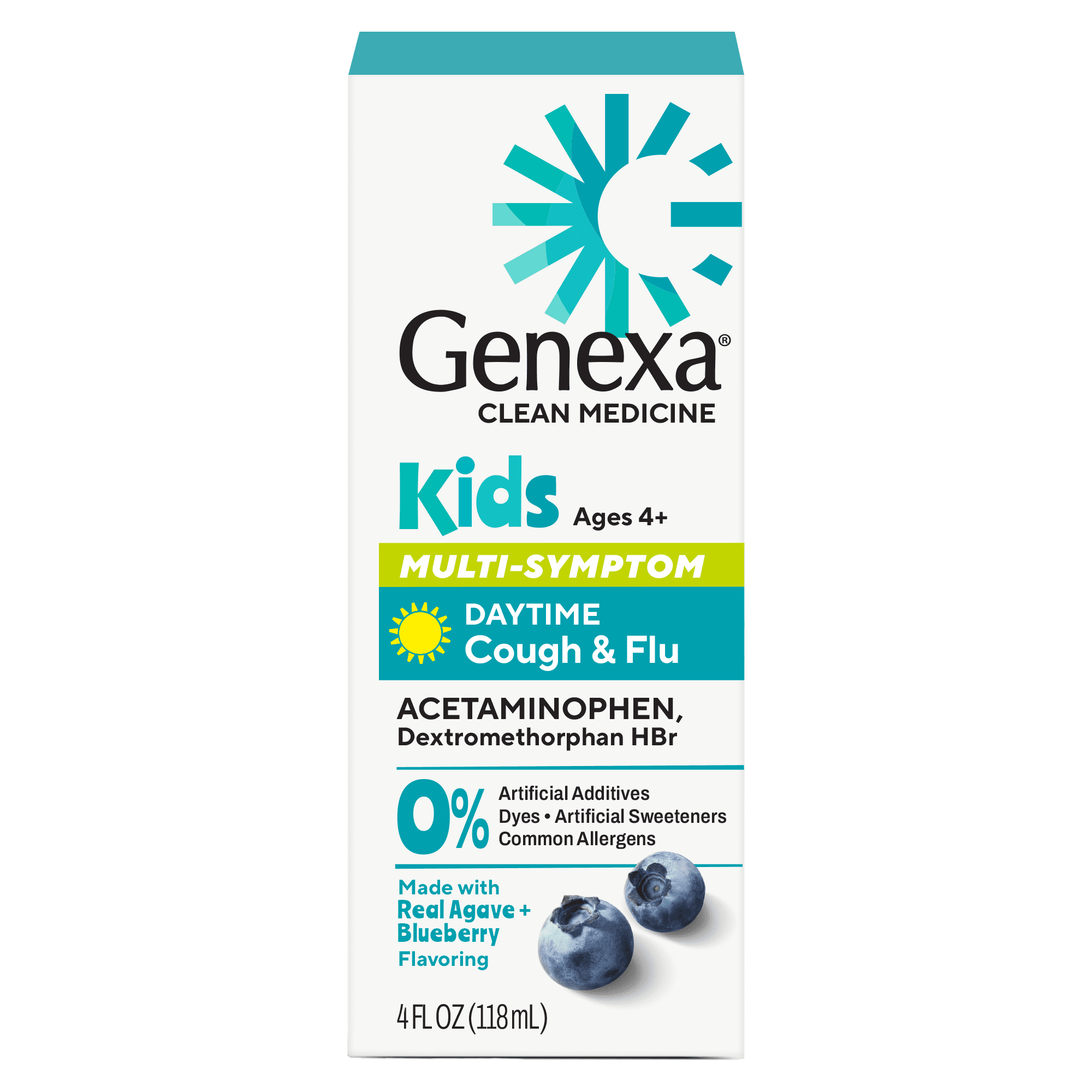 Genexa Kids' Cold & Flu Multi-Symptom Relief 4 fl oz - Dye-Free ...