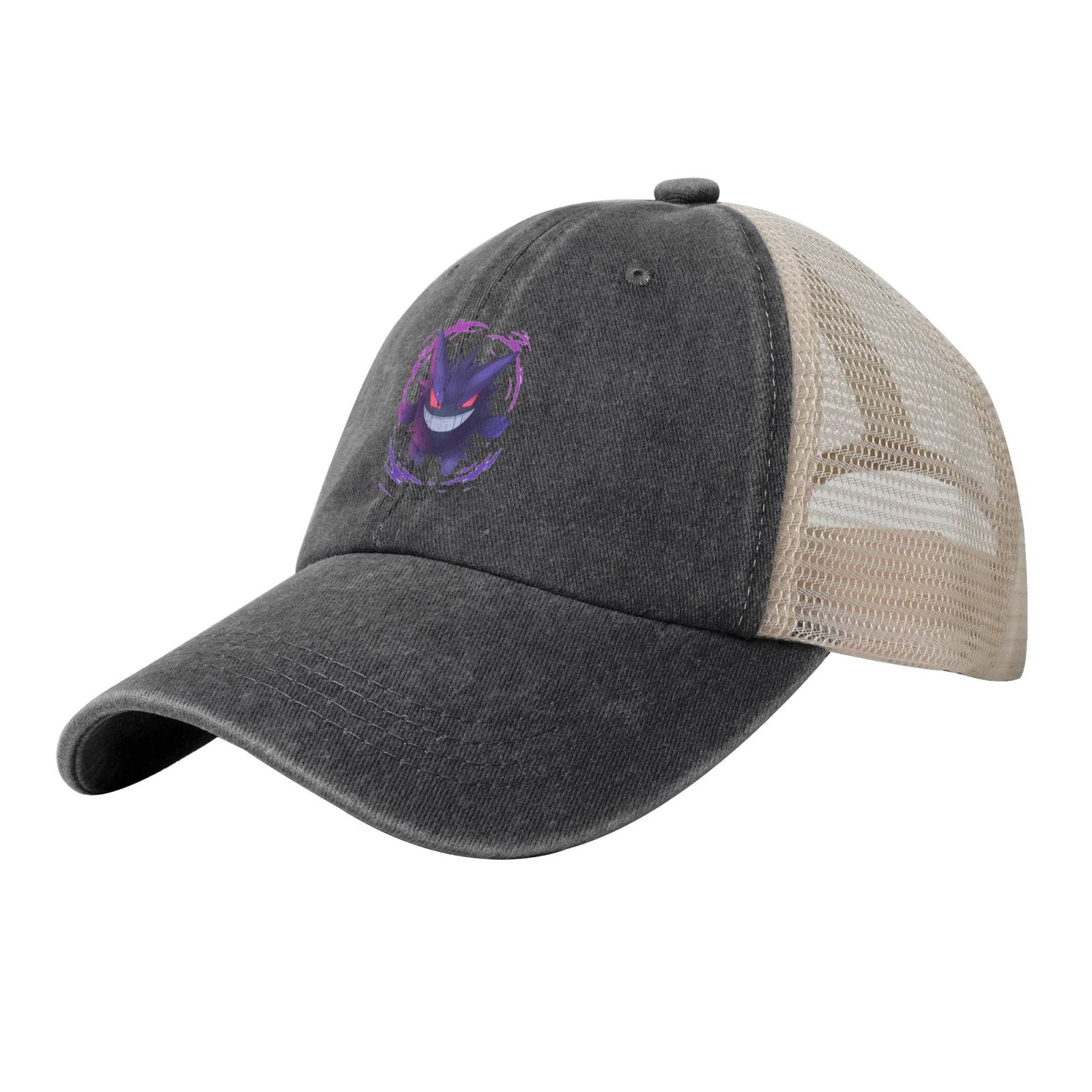 Gengar Anime Cowboy Mesh Baseball Cap Vintage Classic Trucker Hat For ...