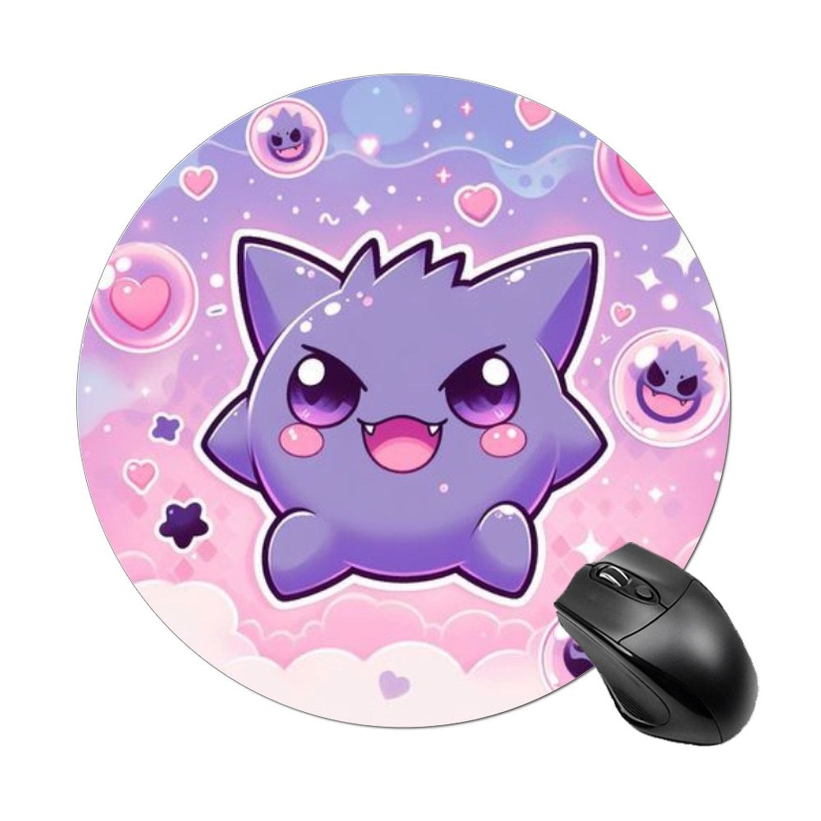 Gengar Anti-Slip Round Mouse Pad Portable Design for Home Work Office ...