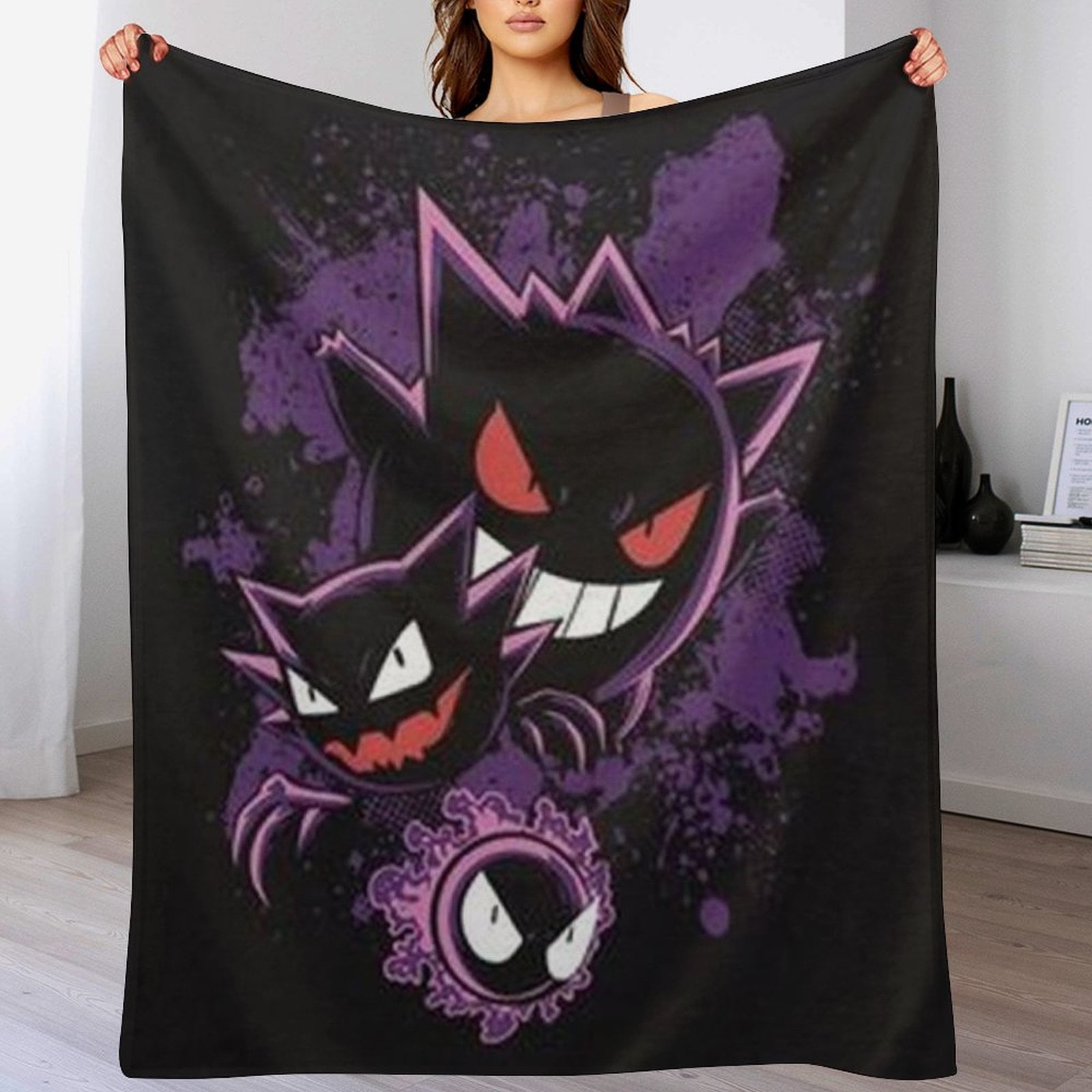 Gengar Blanket Super Soft Throw Blanket Lightweight Blanket for Men ...