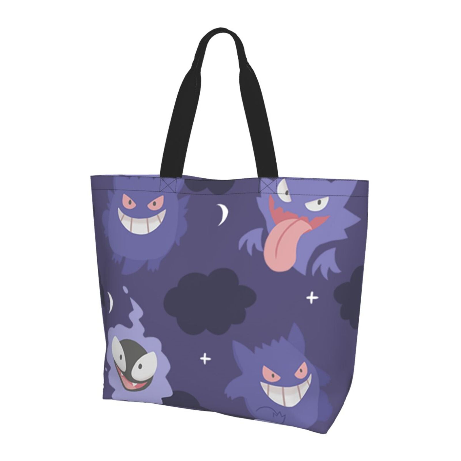 Gengar Cartoon Gengarite Tote Bags Reusable Women Shoulder Bag Grocery ...