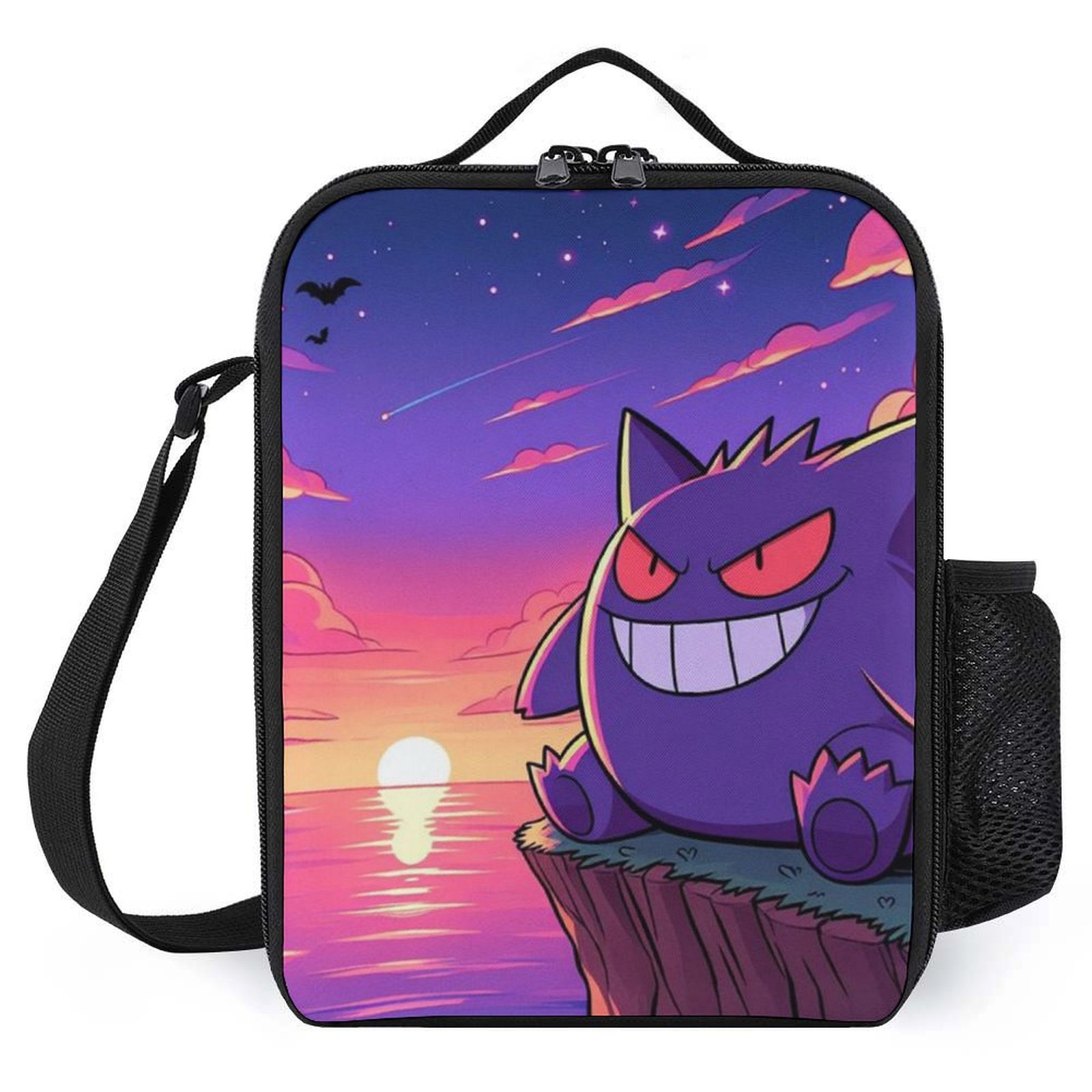 Gengar Cartoon Portable Lunch Bag Insulated Portable Reusable for Work ...