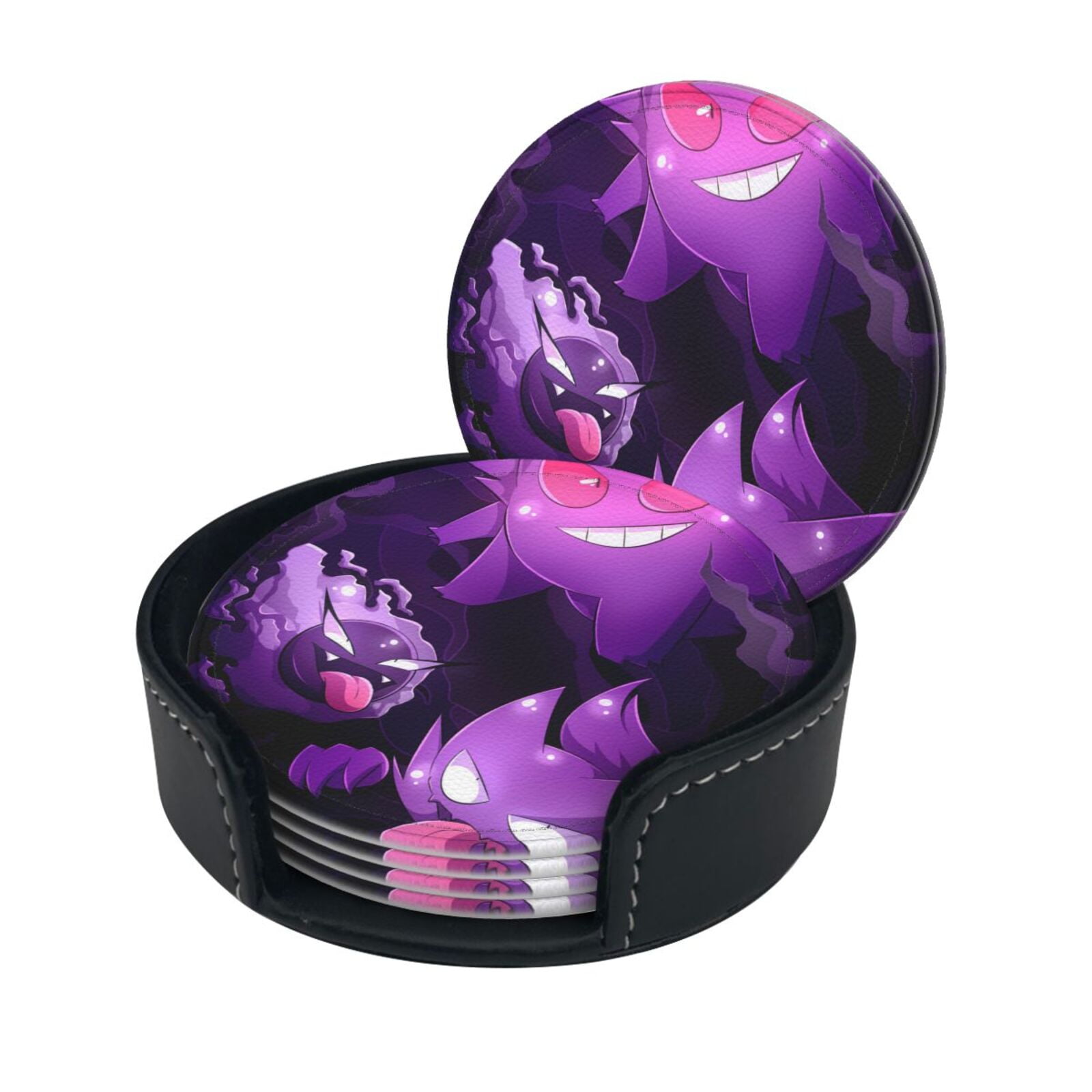 Gengar Evolutions Round Coaster Set Of 6 Tabletop Protection Mats ...