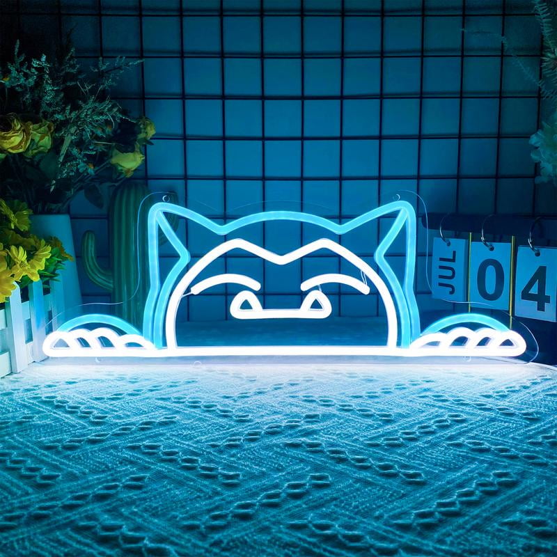 Gengar Ghost Led Neon Sign USB Powered for Kids Room Decor,Gamer Neon ...