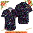 Gengar Ghost Pkm Hawaiian Shirt, Pokemon Button Up Shirt - Walmart.com
