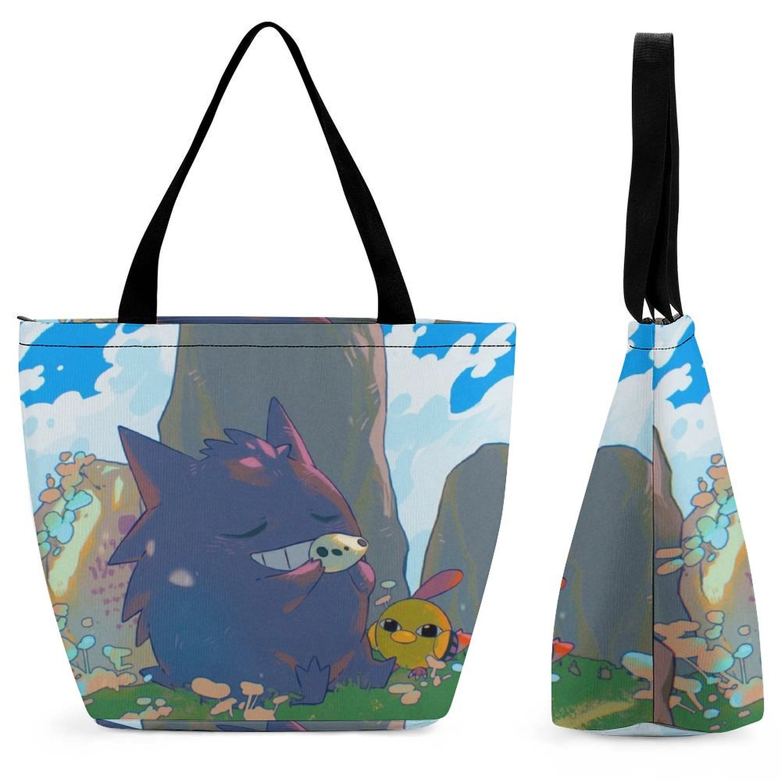 Gengar Handbag Anime Zipper Shopping Bag Gengar Merch - Walmart.com