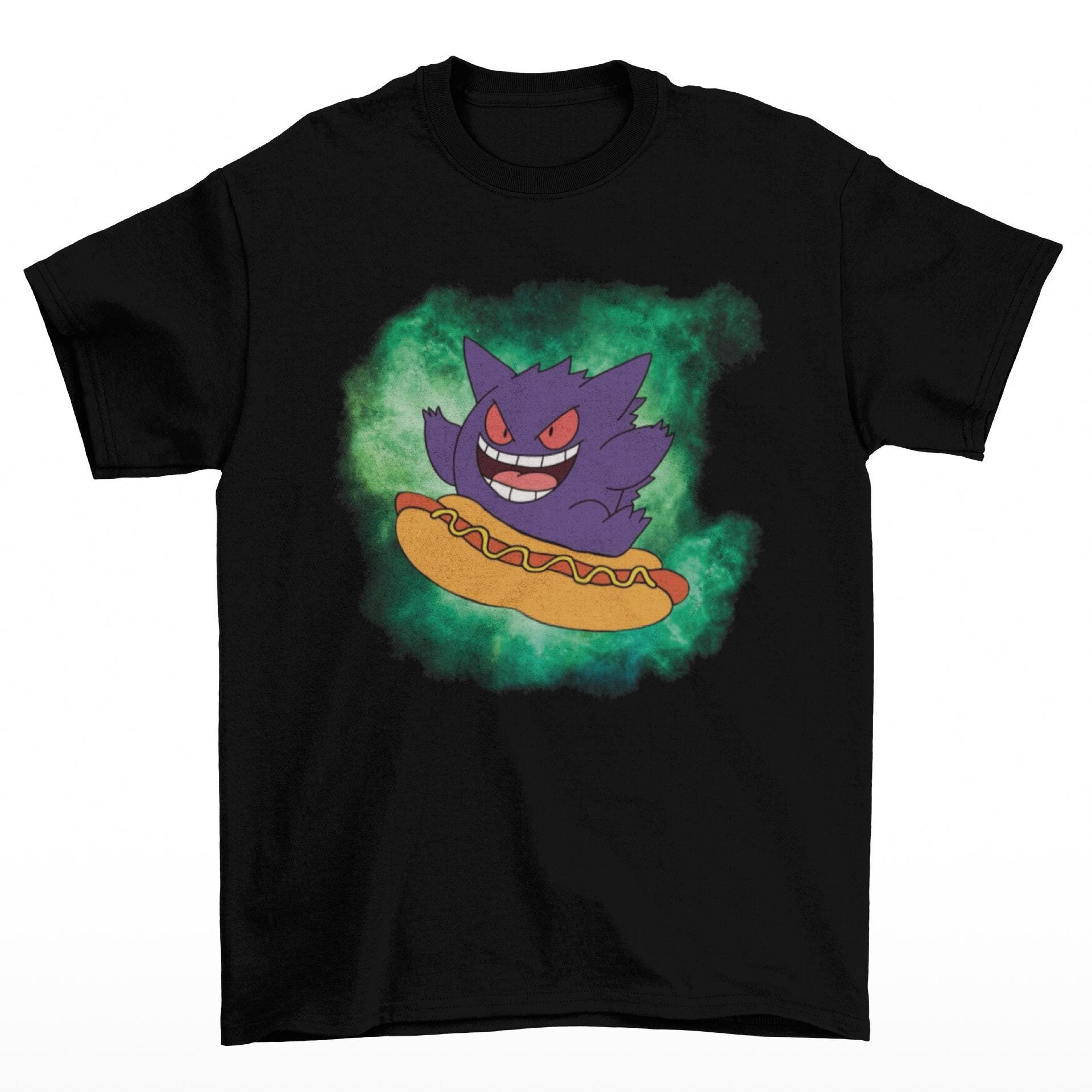 Gengar Hotdog Glizzy Galaxy Background T-Shirt Unisex Cotton TV Sizes ...