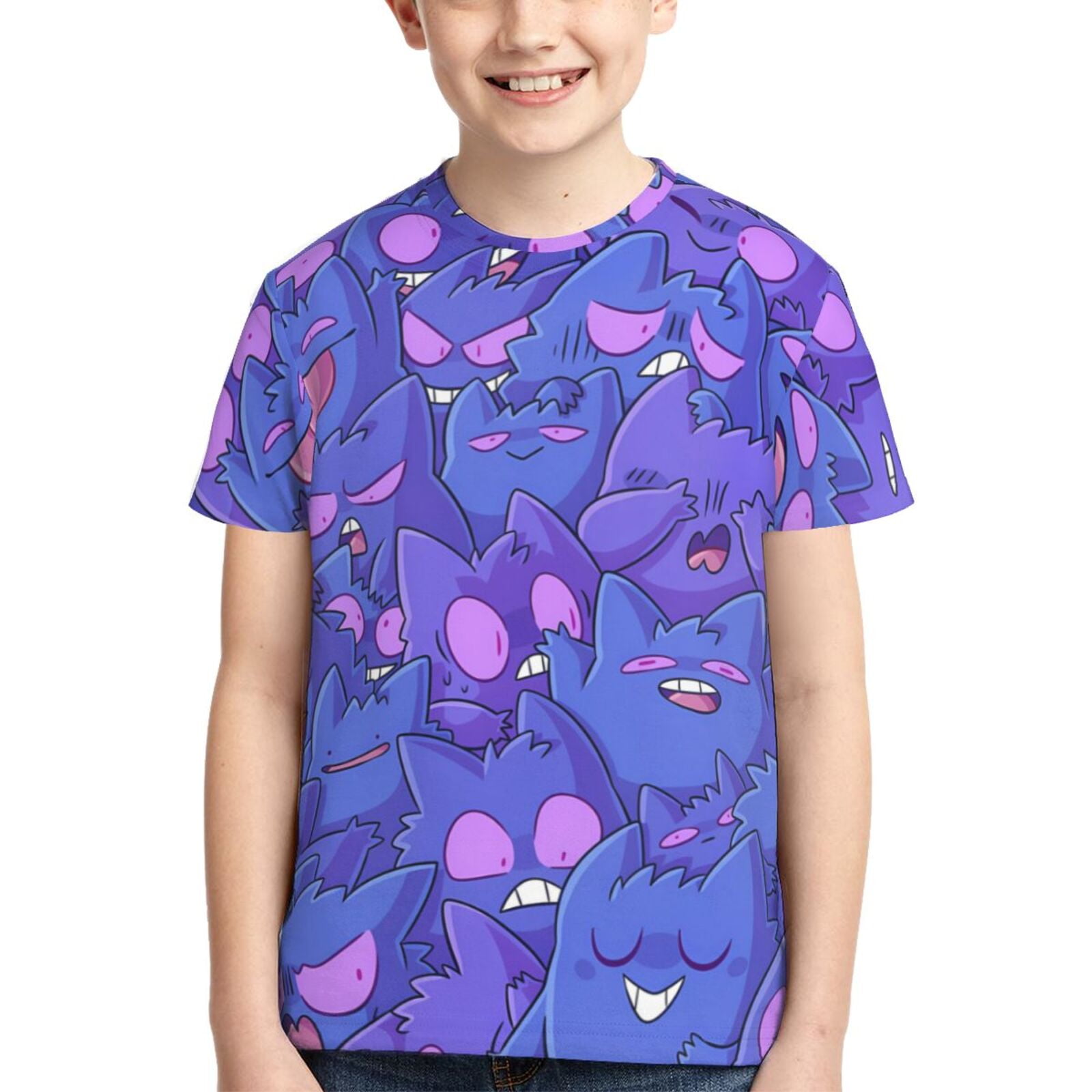 Gengar Kids T-Shirt 3d Printed Graphic T-Shirts Boys And Girls Short ...