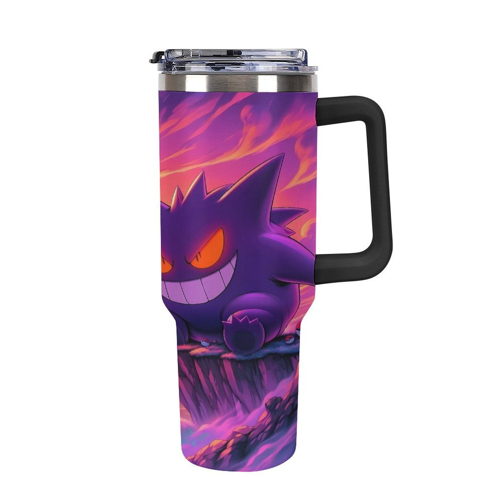 Gengar Large Capacity Car Cup, 40oz Stainless Steel Travel Mug With ...