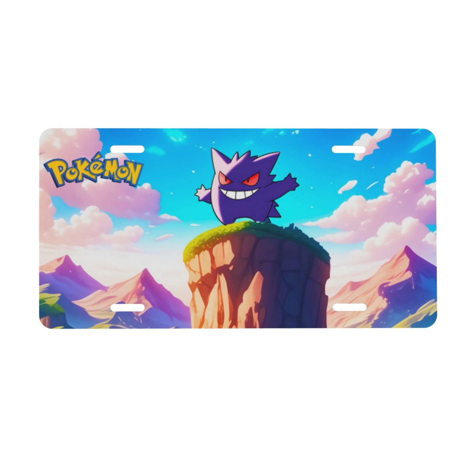 Gengar License Plate, Car Front License Plates With 4 Holes, Metal Car ...