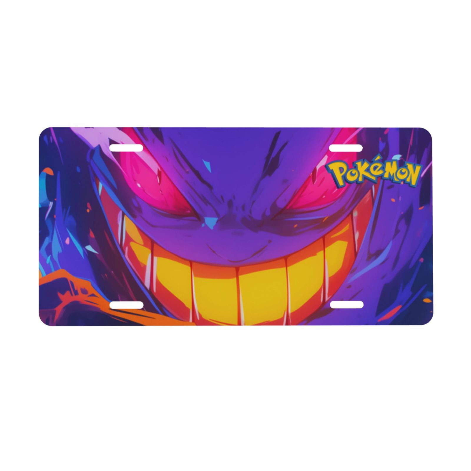Gengar License Plate, Car Front License Plates With 4 Holes, Metal Car ...