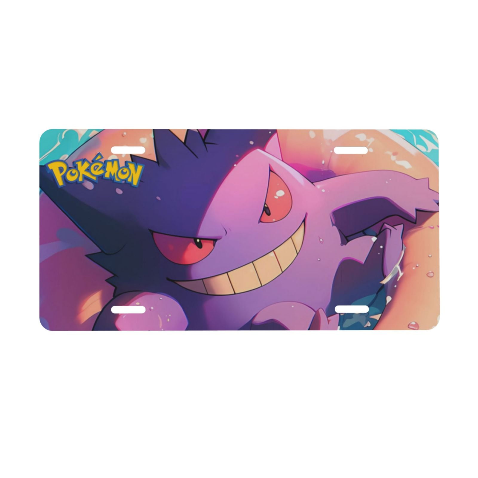 Gengar License Plate, Car Front License Plates With 4 Holes, Metal Car ...
