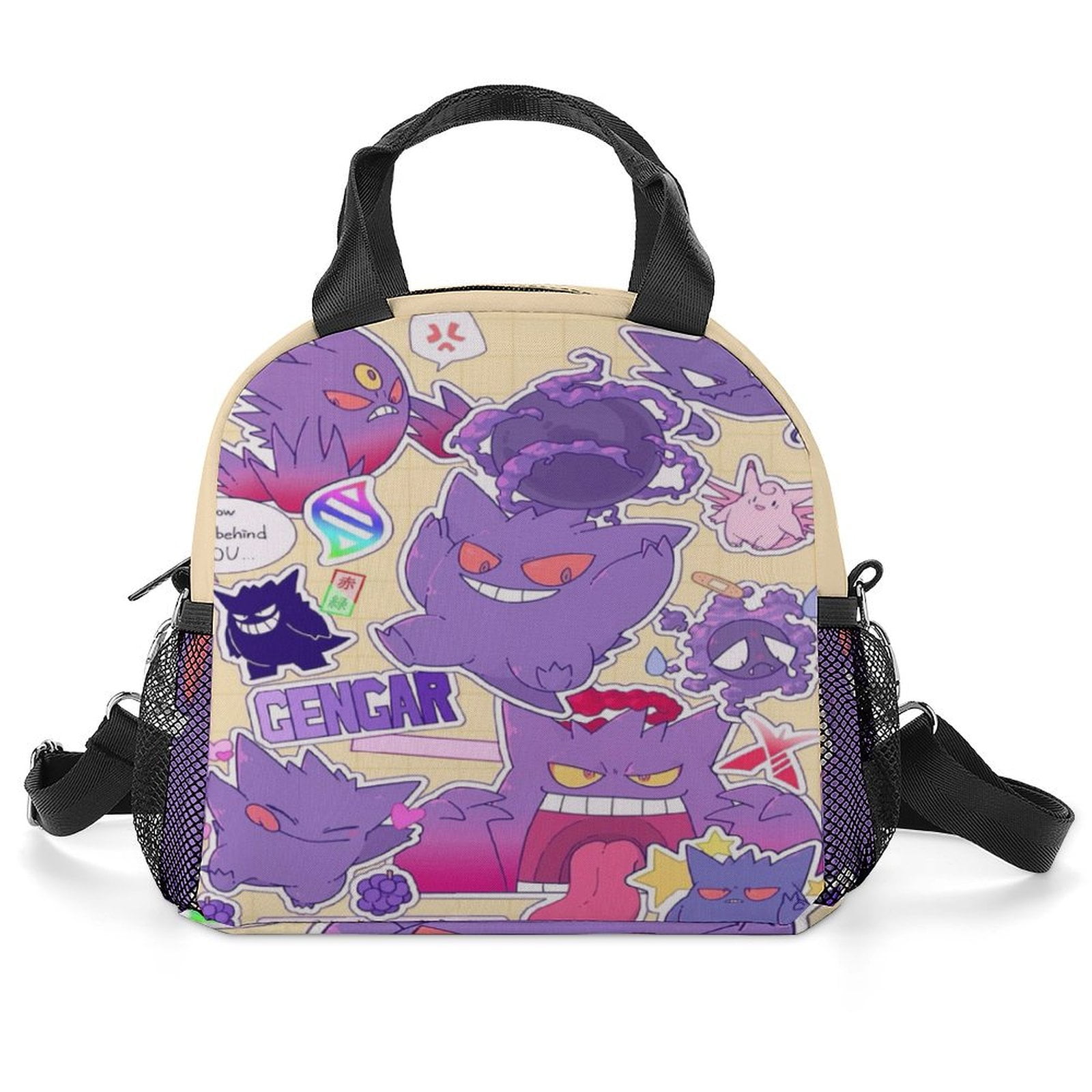 Gengar Lunch Bag Insulated Crossbody Anime for Work Picnic Travel Gift ...