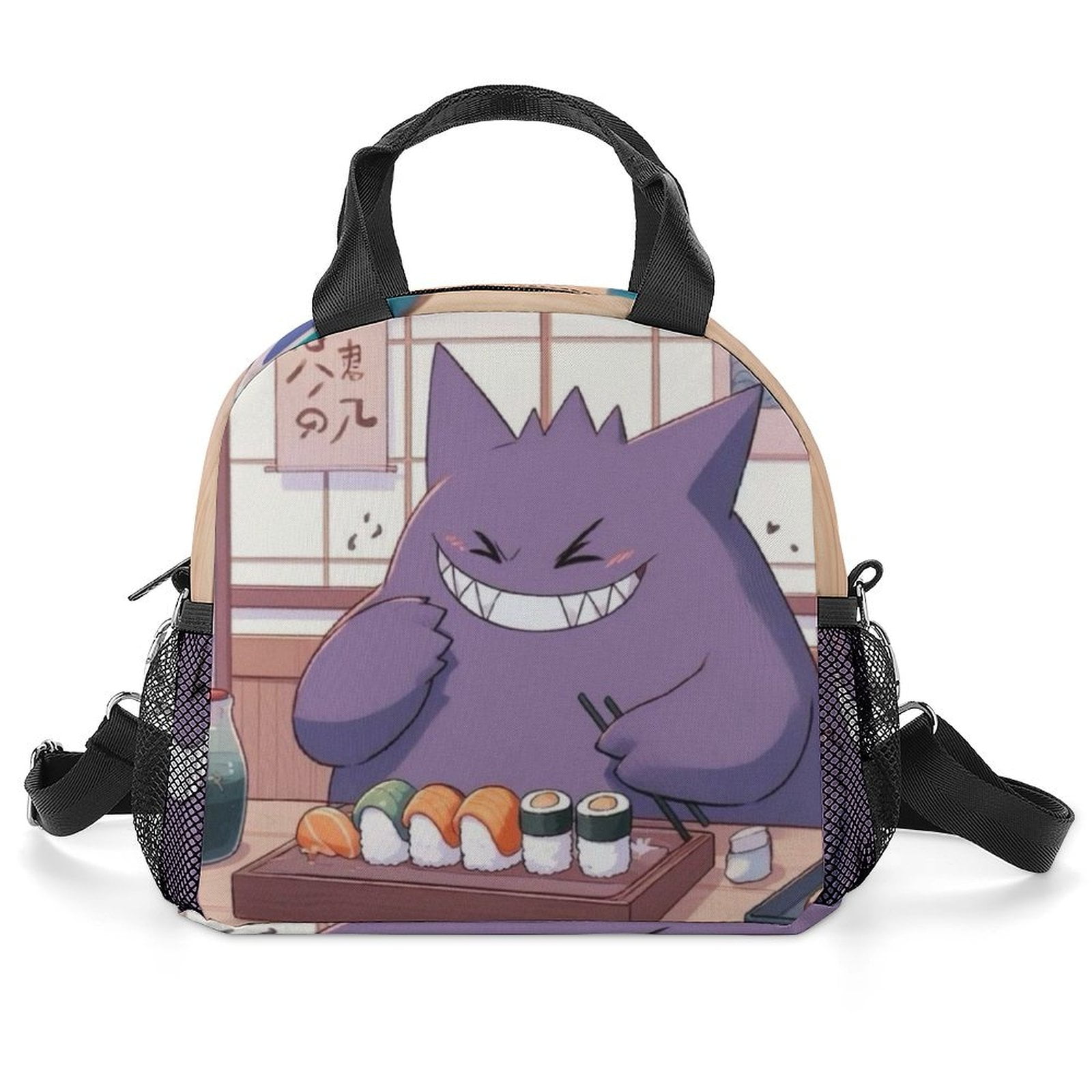 Gengar Lunch Bag Insulated Crossbody Anime for Work Picnic Travel Gift ...