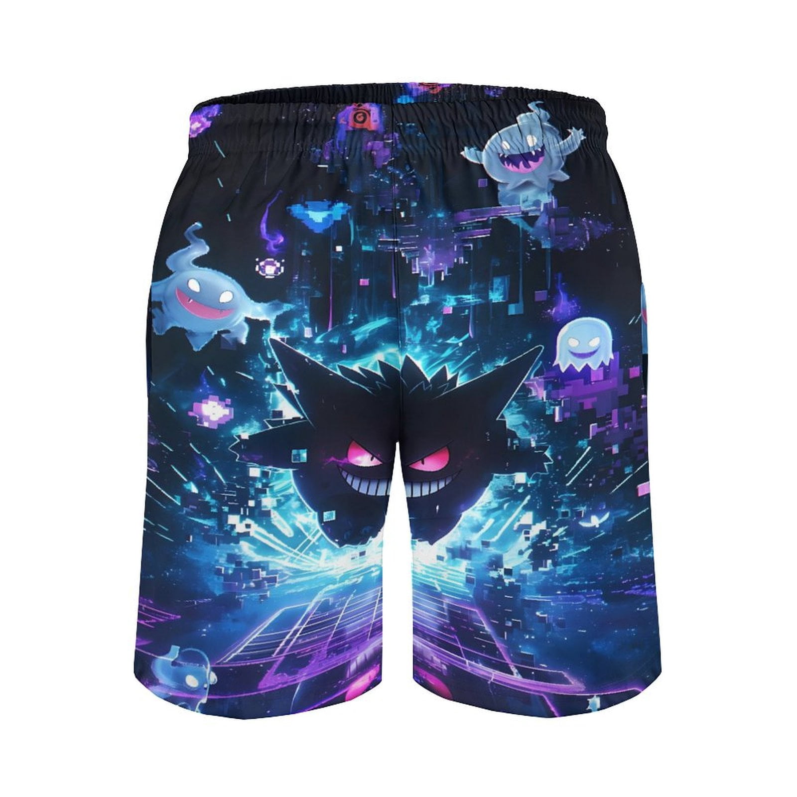 Gengar Men's Shorts Quick Dry 3D Printed Beach Men's Swim Trunks with ...