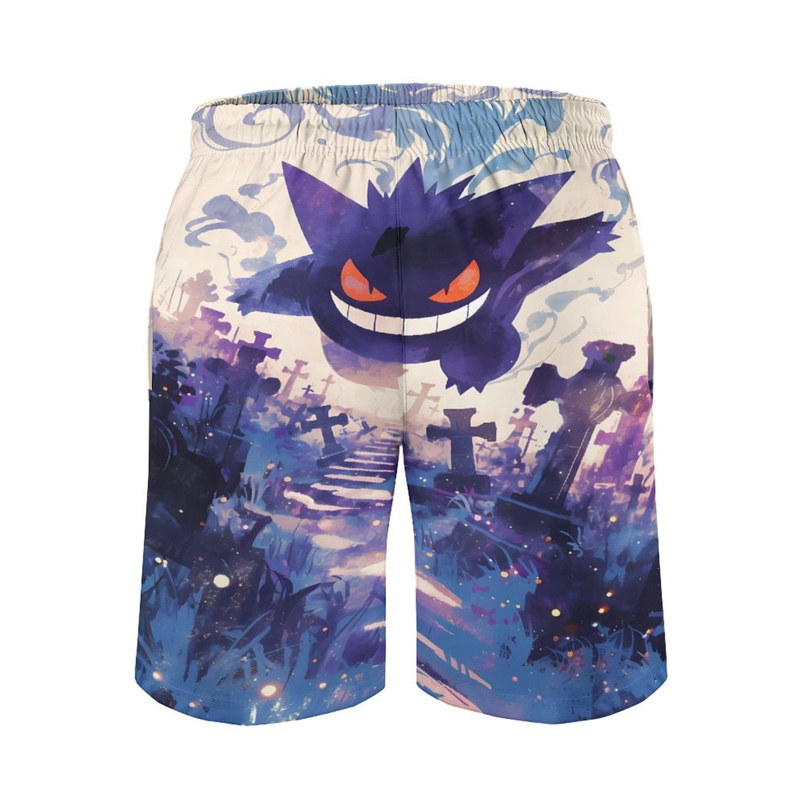 Gengar Men's Shorts Quick Dry 3D Printed Beach Men's Swim Trunks with ...