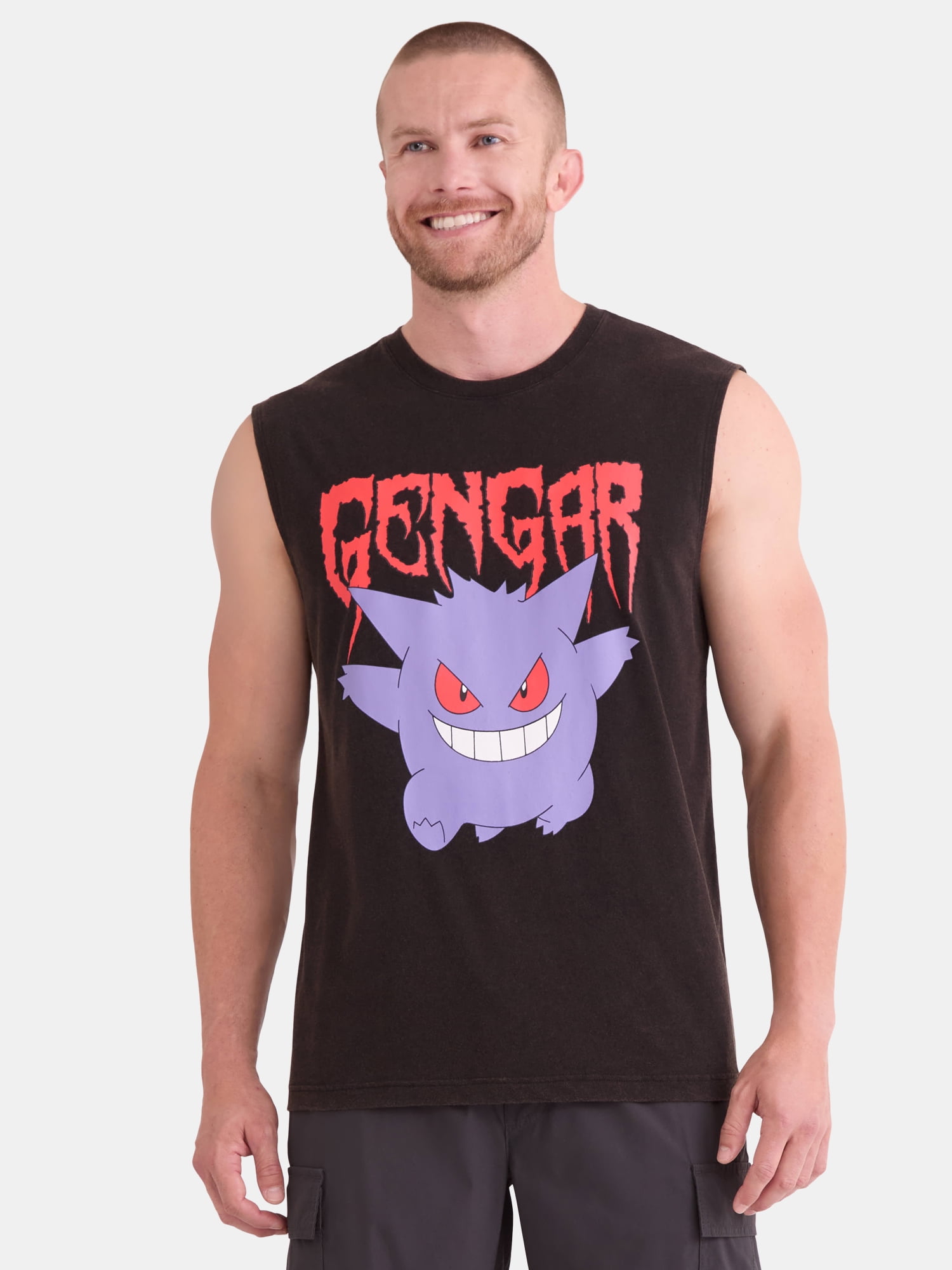 Gengar Men's and Big Men's Graphic Muscle Tee, Sizes S-3XL - Walmart.com